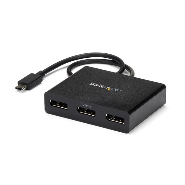 Startech.Com 3-Port USB-C to DisplayPort MST Hub - 4K DP Video Splitter MSTCDP123DP | Zoro